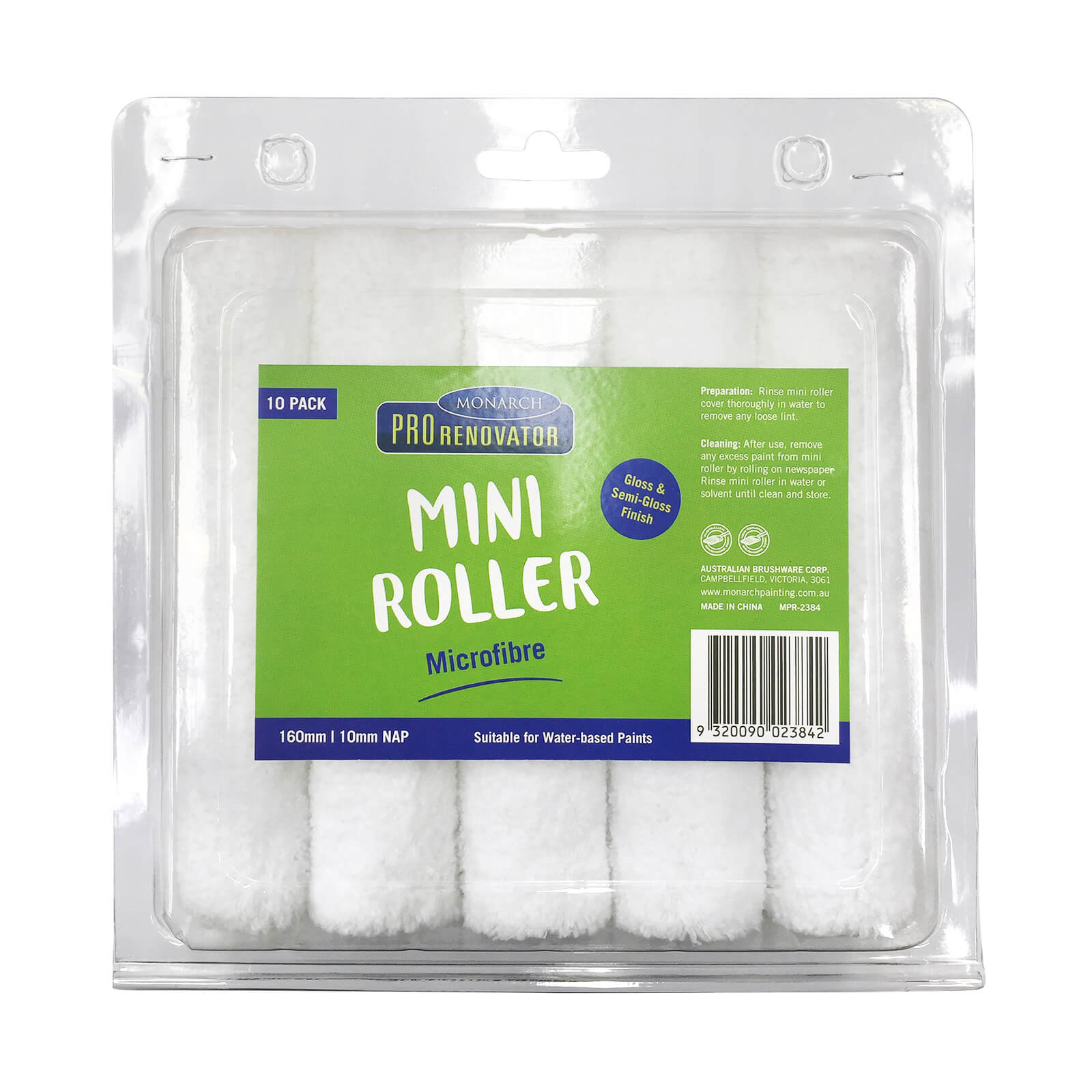 ProRenovator Microfibre Mini Roller 10PK 160mm/10mm Nap